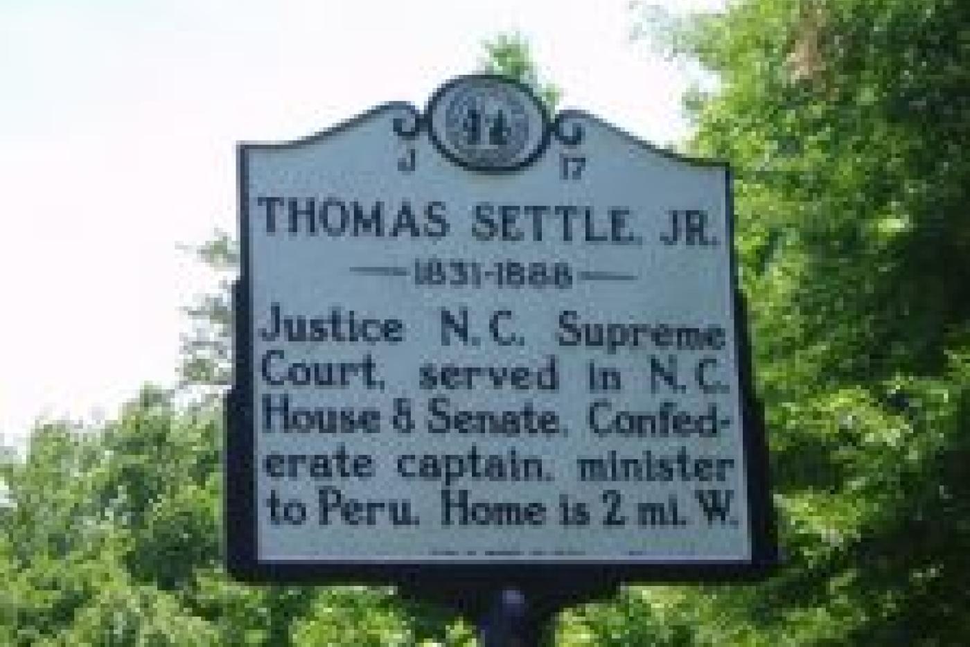 Thomas Settle, Jr. 1831-1888 (J-17) | NC DNCR