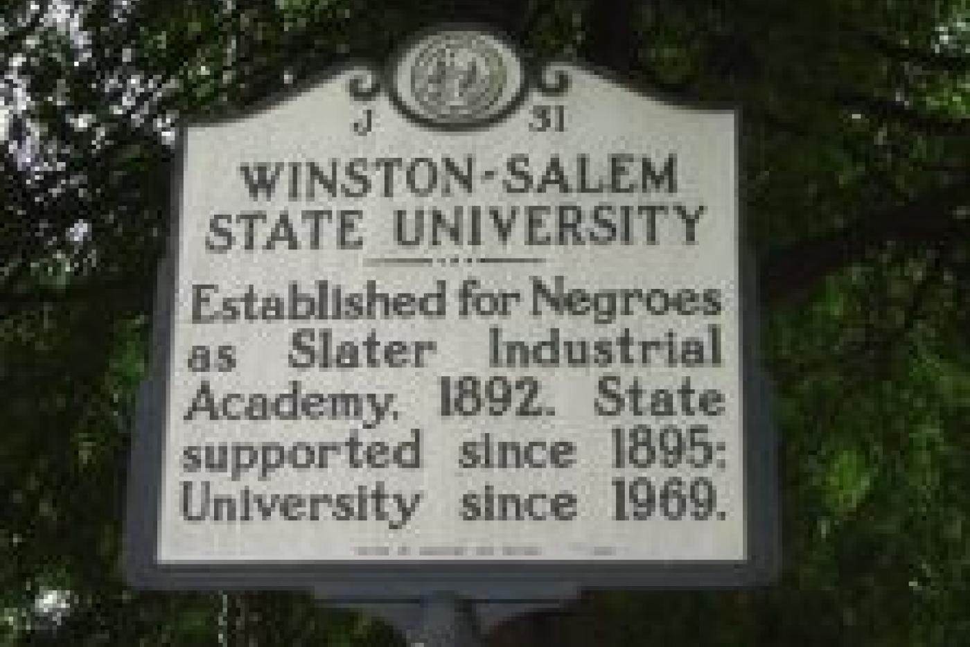 Winston-Salem State University (J-31) | NC DNCR Winston-Salem State University (J-31) | NC DNCR
