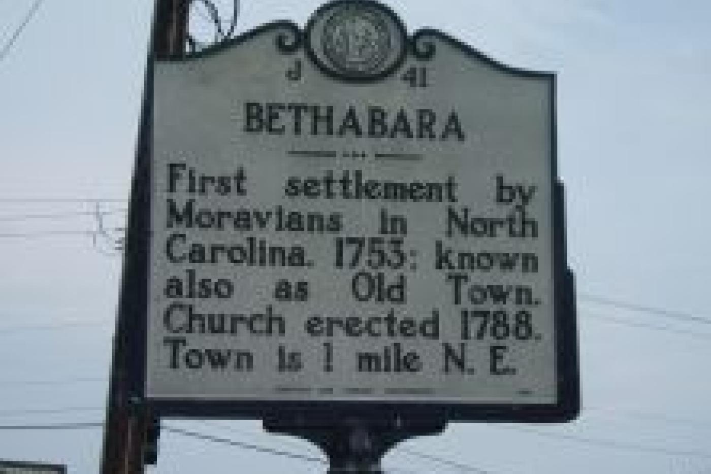 Bethabara (J-41) | NC DNCR