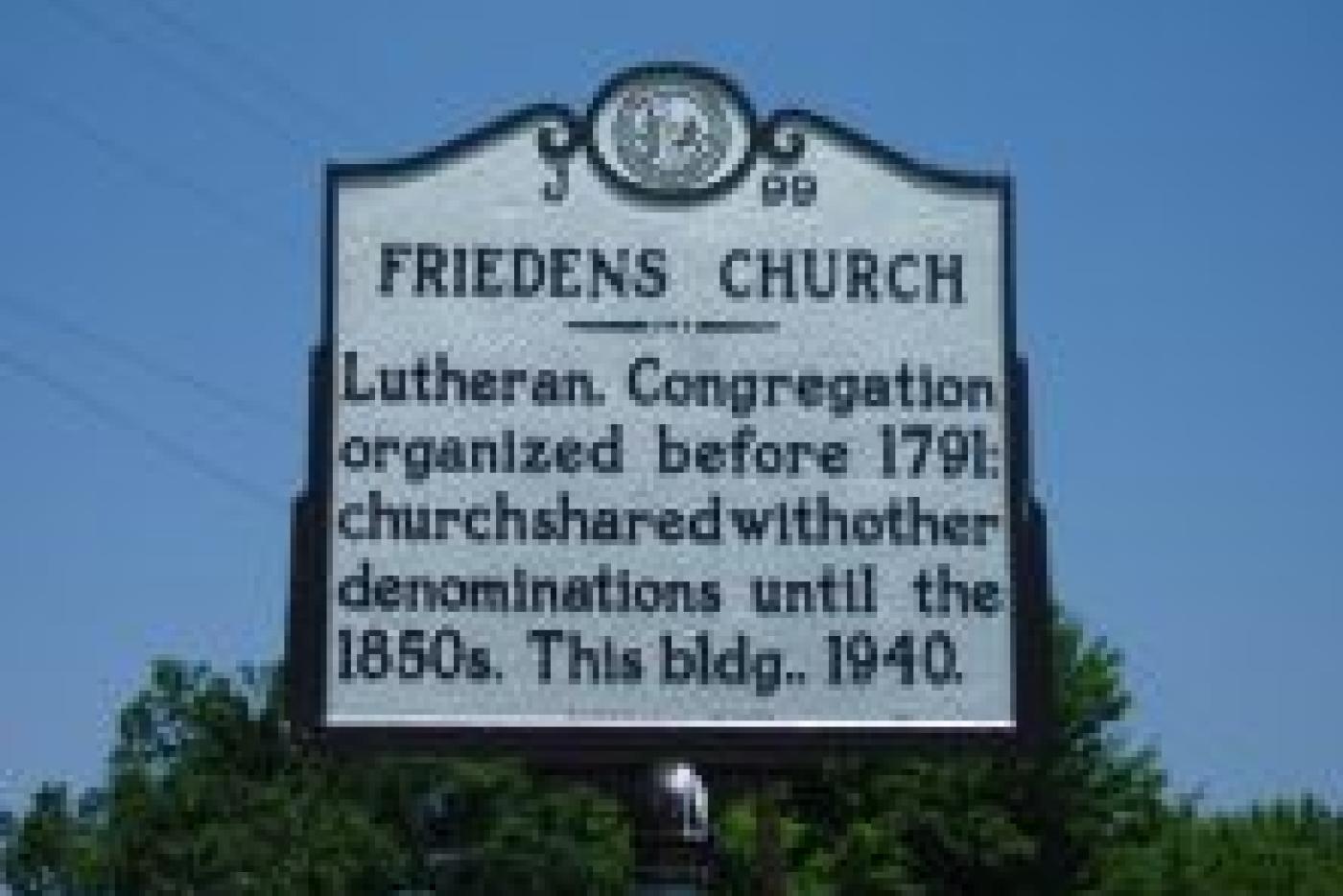 Friedens Church (J-99) | NC DNCR