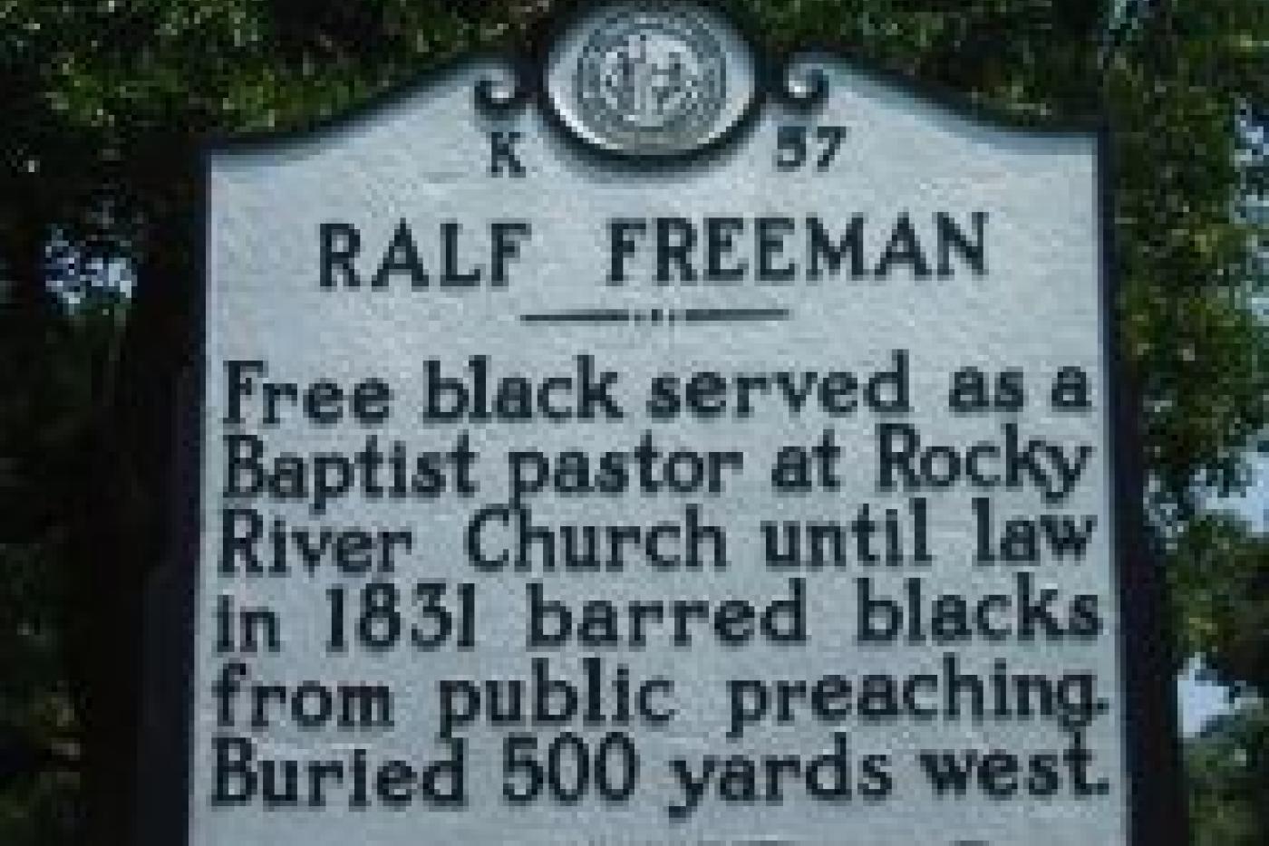 Ralf Freeman (K-57) | NC DNCR