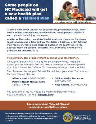 Toolkit: Transition to Tailored Plans | NC Medicaid