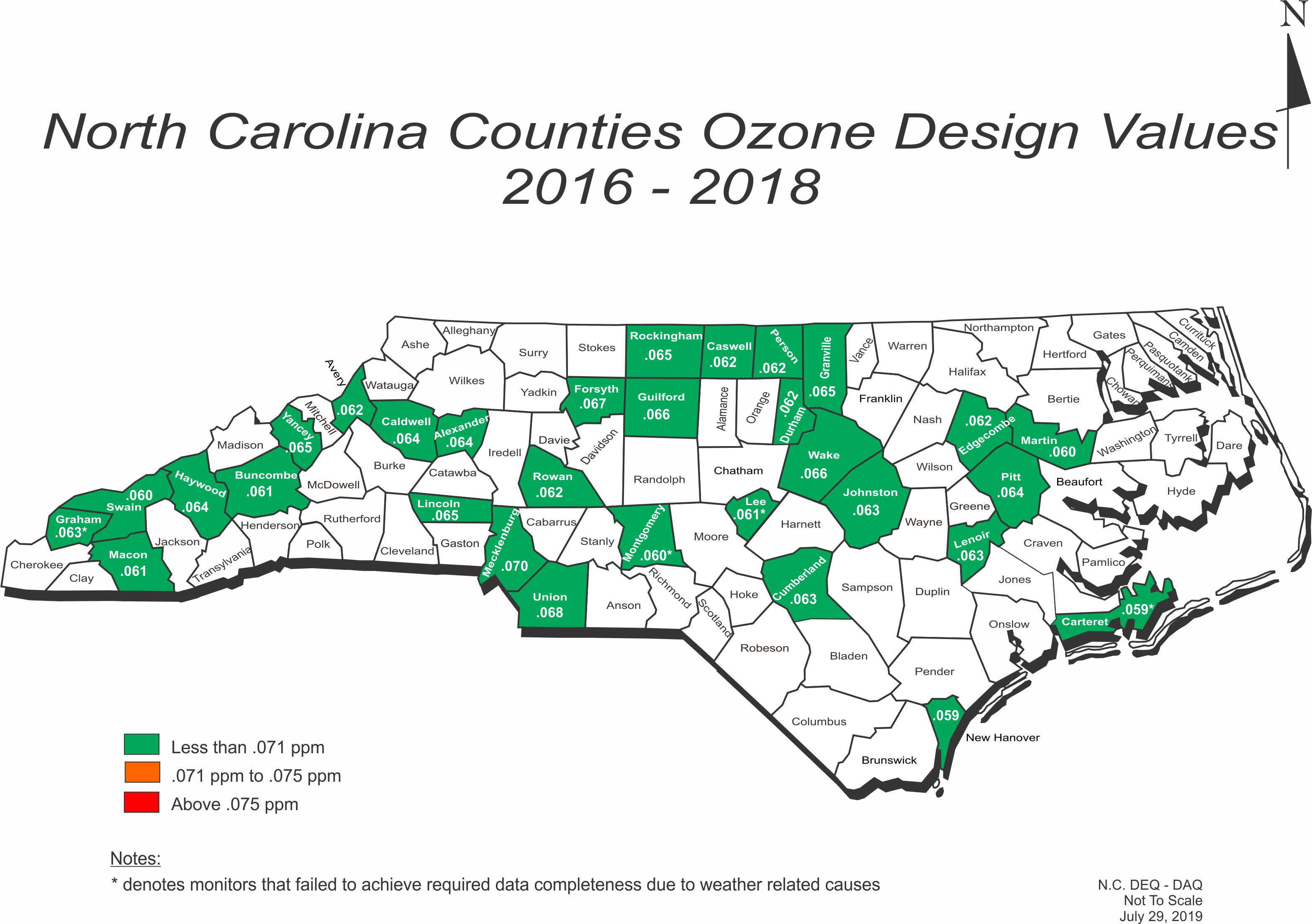 Ozone Average Values | NC DEQ