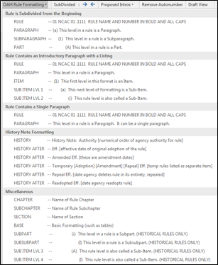OAH Agency Rule Template | NC OAH