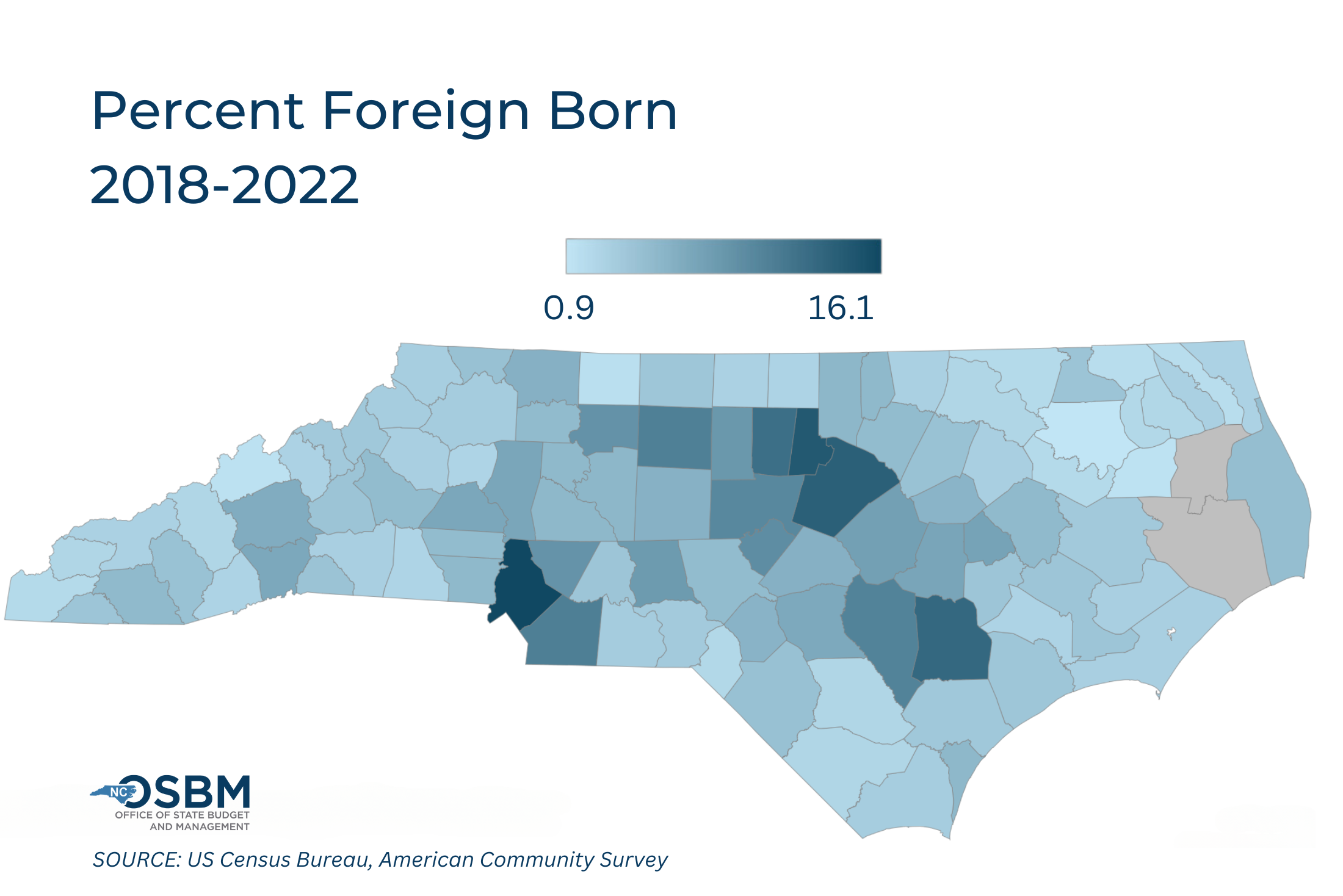 NC's foreign-born population increased eightfold since 1990 | NC OSBM