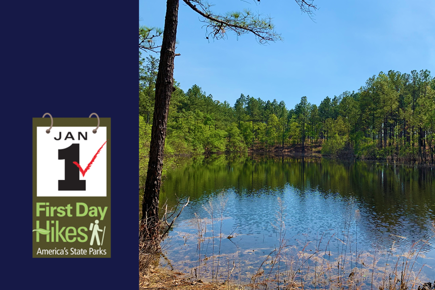 Graphic with scenic pond photo from the Sandhills Access at Carvers ...